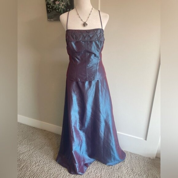 Cachet | Dresses | Vintage Cachet Blue Promformal Dress | Poshmark